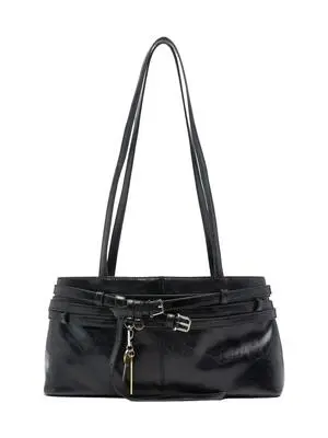 OSOI Brocle Buckled Leather Shoulder Bag - Black