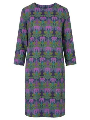 LAURA URBINATI Floral-print Shift Mini Dress - Purple