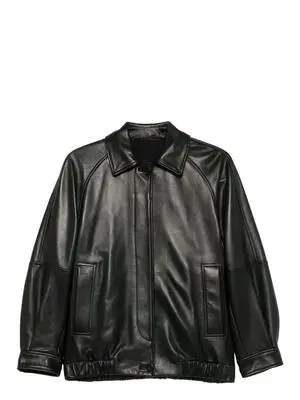 SALVATORE SANTORO Button-up Leather Jacket - Black