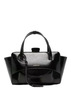 HIDESINS Logo-print Leather Tote Bag - Black