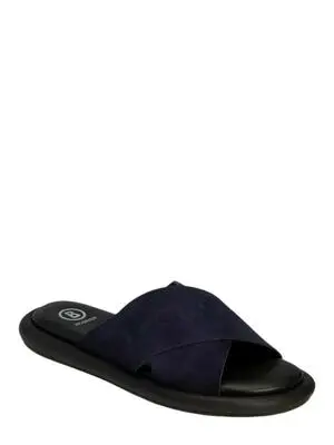 Bogner Crossover-strap Logo-embossed Slides - Blue