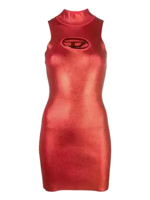 DIESEL® M-arcey Logo-plaque Minidress - Red