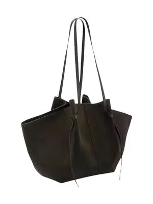 Yuzefi Large Mochi Suede Shoulder Bag - Brown