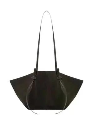 Yuzefi Medium Mochi Suede Shoulder Bag - Brown