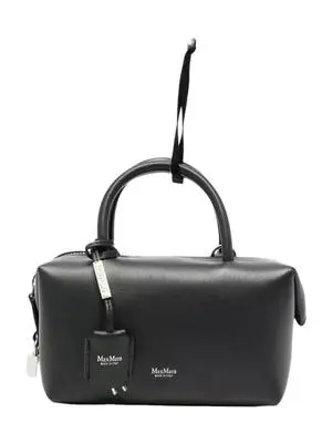 Max Mara Holdalls Logo-print Leather Mini Bag - Grey