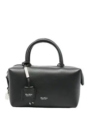 Max Mara Holdalls Logo-print Leather Mini Bag - Grey