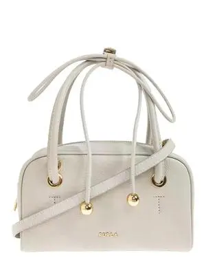 Furla Poppy Leather Mini Bag - Grey