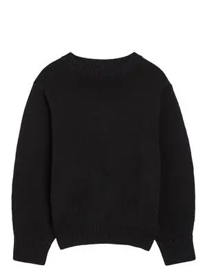 TOTEME Knitted Cotton-blend Jumper - Black
