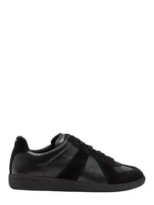 MAISON MARGIELA Replica Panelled Leather Sneakers - Black