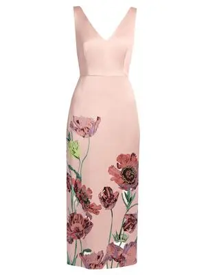 Erdem Floral Duchess Midi Dress - Multi