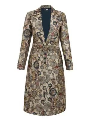 RICHA SHARMA Neutrals Timeless Elegance Trench Coat In Wild Silk - Beige/black