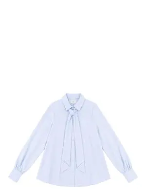 ELFIE Caro Il Oxford Cotton Blouse - Blue