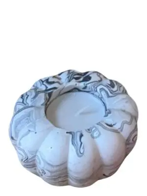 BY SHAX Pumpkin Tealight Holder - White