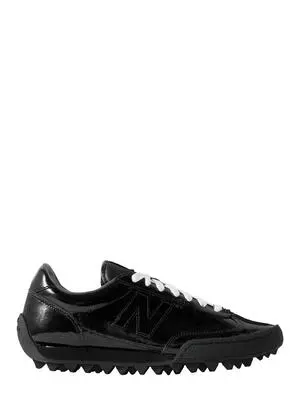 NEW BALANCE Gator Run Croc-effect Leather Sneakers - Black