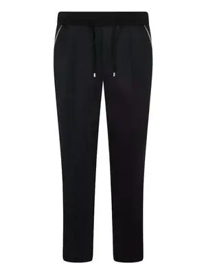 MOORER Slim-fit Drawstring Track Pants - Black