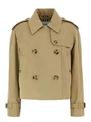 Burberry Double-breasted Cropped Trench Coat - Neutrals