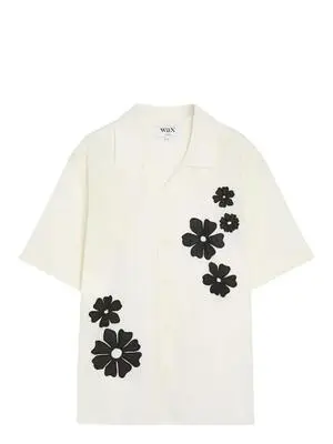 WAX LONDON Didcot Short-sleeve Shirt - Neutrals