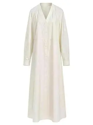 RETORI Retro V-neck Midi Dress - Neutrals