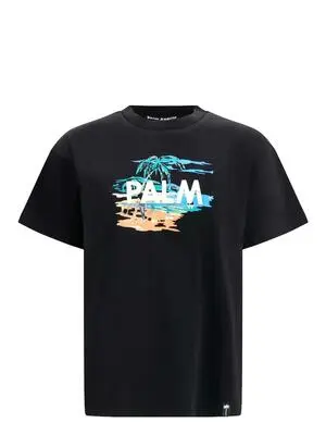 Palm Angels Palm Island Graphic-print T-shirt - Black