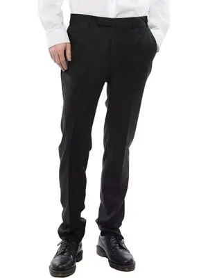 Corneliani Virgin-wool Tailored Trousers Black