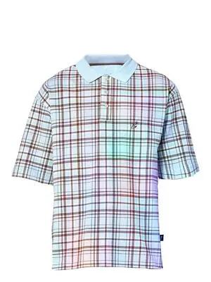 BOTT Check-pattern Polo Shirt - Blue