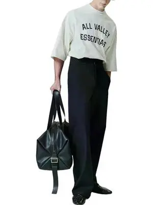 Fear Of God Merch Tee Logo-print Drop-shoulder T-shirt - Neutrals
