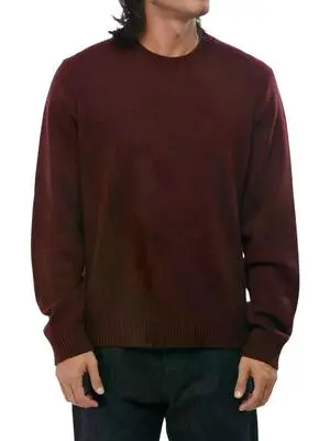 Vince Ribbed-trim Crew-neck Sweater - Red