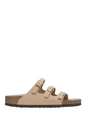 BIRKENSTOCK Florida Nubuck Leather Sandals - Neutrals
