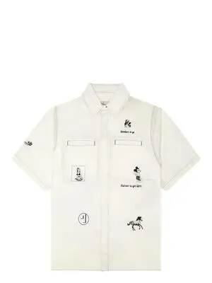 JUNGLES JUNGLES Graphic-print Short-sleeve Shirt - Neutrals