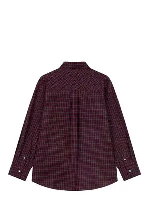 STUDIO TOMBOY Check-pattern Button-down Cotton Shirt - Red