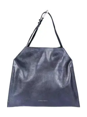 Orciani Trinity M Lagoon Leather Shoulder Bag - Black