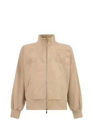 MOORER Zip-up Cotton Sweatshirt - Neutrals