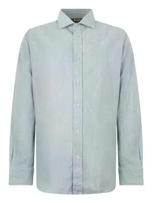MOORER Spread-collar Shirt - Blue