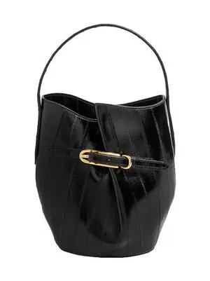 LIFFNER Belted Bucket Bag Mini Eel - Black