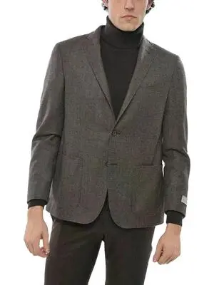 Corneliani Nino Danieli Single-breasted Wool Blazer - Brown