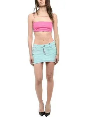 Dsquared2 Terry-cloth Short Fitted Skirt - Blue