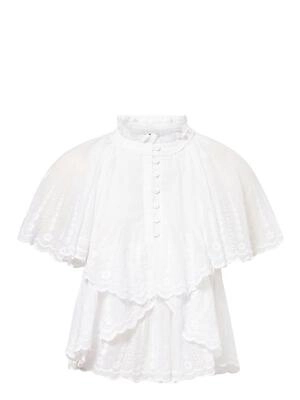 Isabel Marant Étoile Lorna Embroidered Cotton Top - Ecru