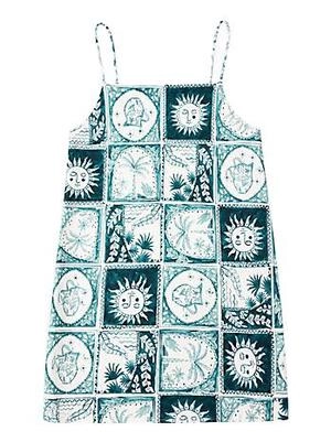 RO&ZO Zodiac-print Longline Camisole Top - Blue
