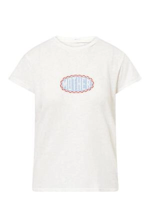 MOTHER The Lil Sinful Logo Cotton-and-linen T-shirt Patch - Patch Mother