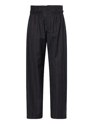 Isabel Marant Étoile Mayera Wide-leg Wool Trousers - Dark Anthracite