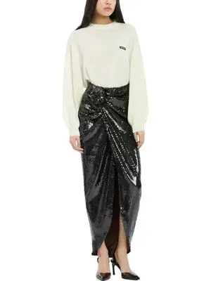 ROTATE BY BIRGER CHRISTENSEN Sequins Knot Skirt - Black