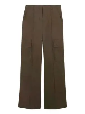 Burberry Gabardine Cargo Trousers - Brown