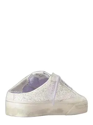 CRIME LONDON Soho Sabot Glitter Sneakers - Silver
