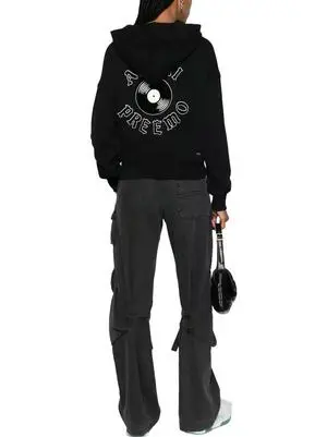 Amiri Premier Records Cocoon Cotton Hoodie - Black