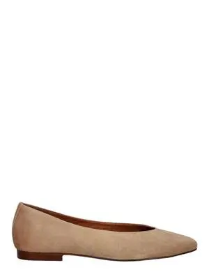 JONAK PARIS Dassus Suede Ballet Flats - Neutrals