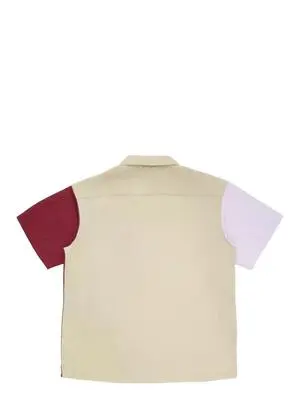 SON OF THE CHEESE Colour-block Camp-collar Shirt - Neutrals