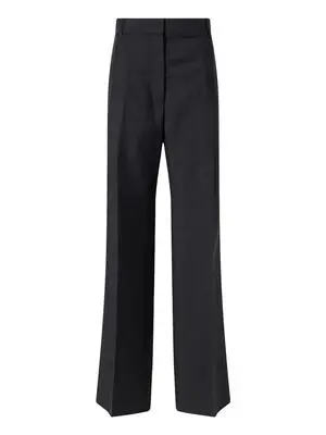 RÓHE Wool And Mohair-blend Wide-leg Pants - Black