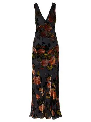 Anna Sui Velvet Devoré Maxi Dress - Multi