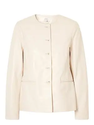 Loulou De Saison Adea Leather Jacket - Neutrals