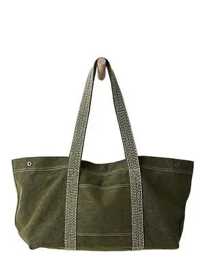 Free People We The Free Cora Canvas Tote - Forest Dew